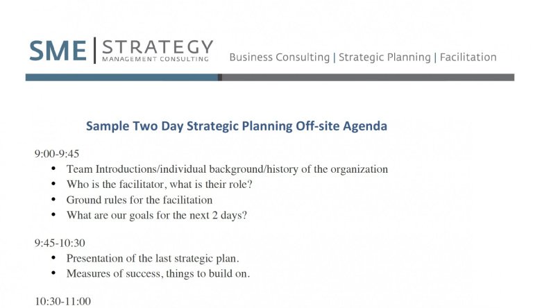 Sample 2-Day Agenda Template - Eloquens