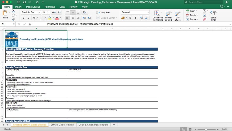 Strategic Planning and Performance Measurement Excel Template - Eloquens