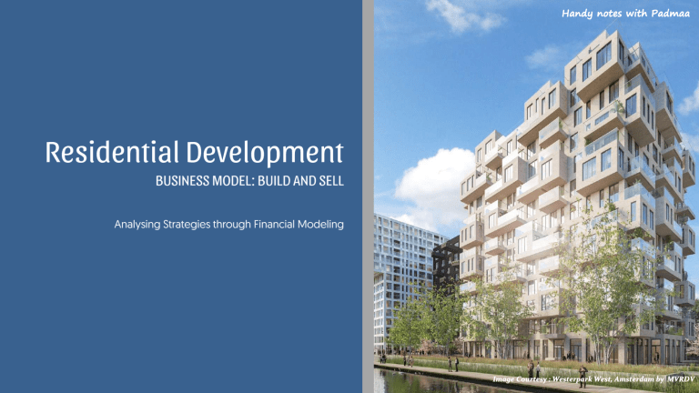 Financial Model Template for a Residential Development Deal | - Eloquens