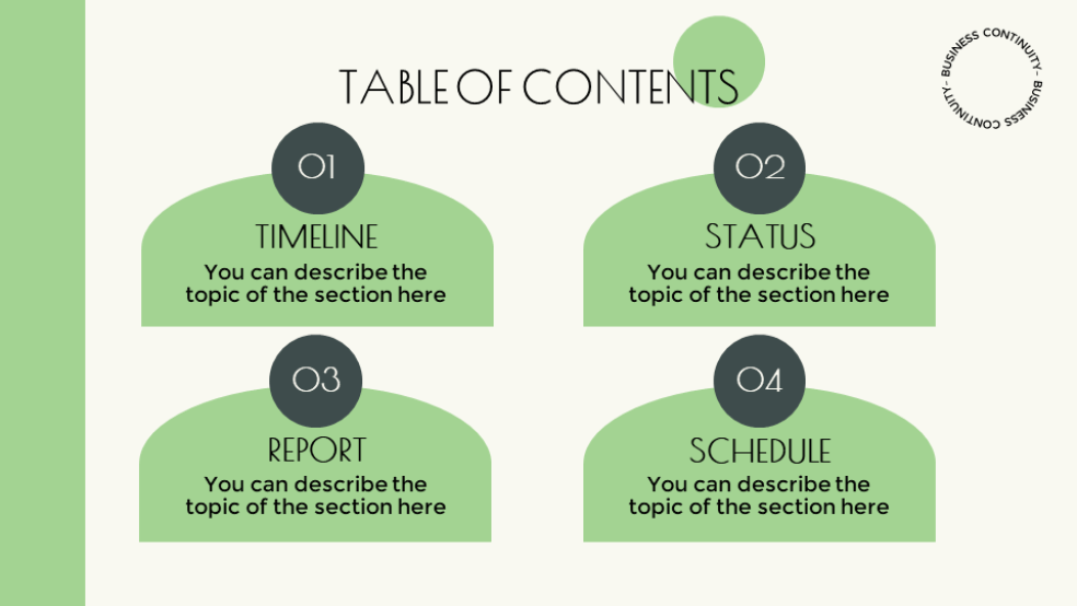 Business Continuity Frameworks Meeting / Planning Template (BCP) - Eloquens