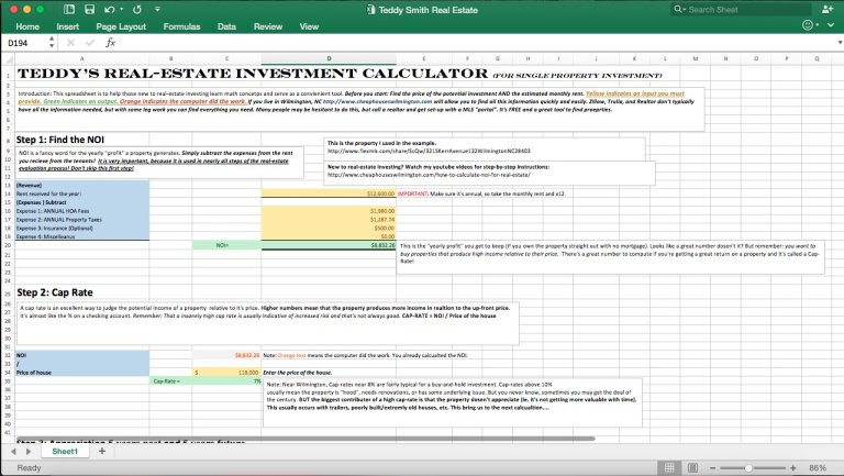 Real-Estate Investment Excel Calculator - Eloquens