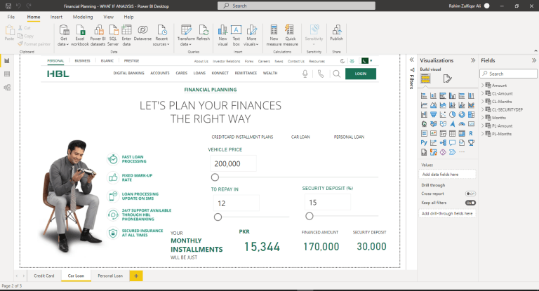 Financial Planning Calculators in Microsoft POWER BI - WHAT IF ANALYSIS ...