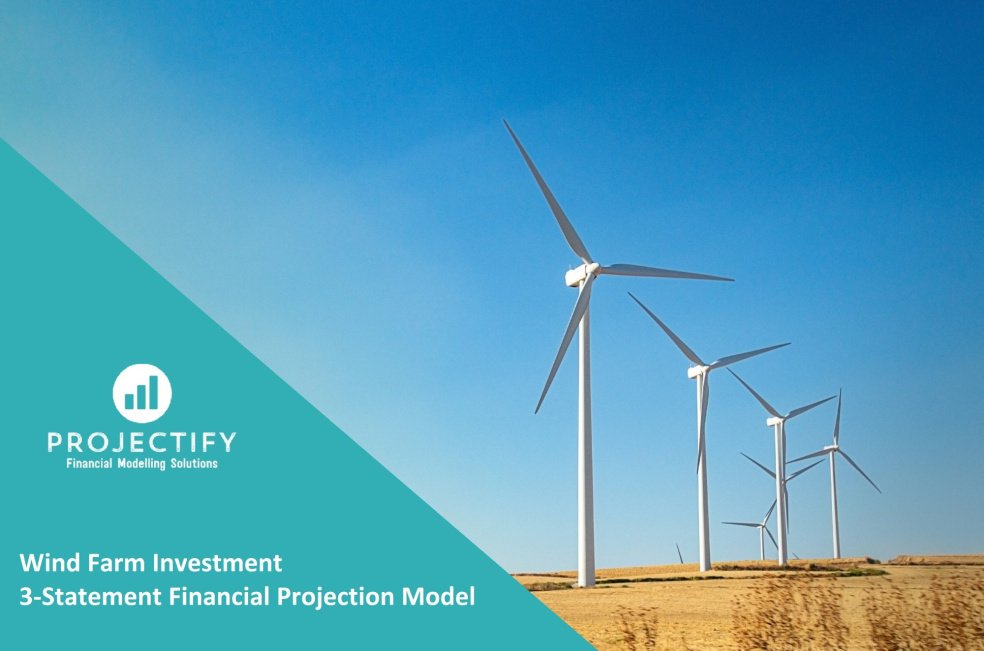 Wind farm Investment 3 Statement Financial Projection Model - Eloquens