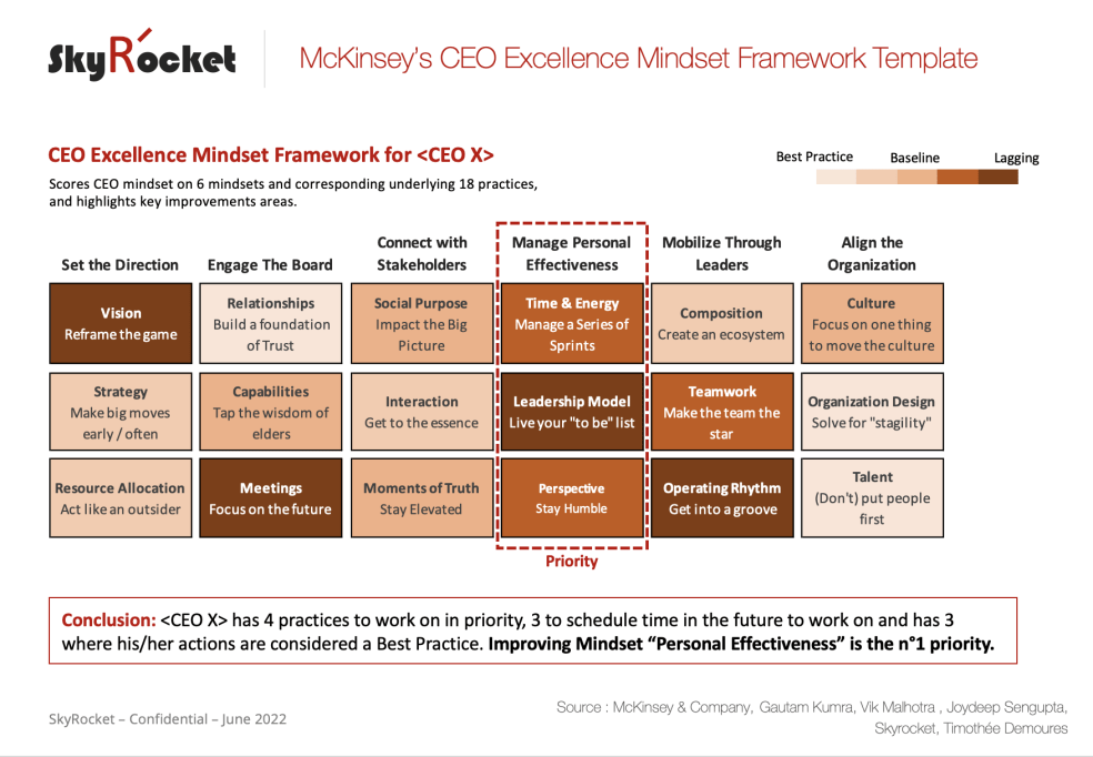 McKinsey's CEO Excellence Mindset Framework Template - Eloquens