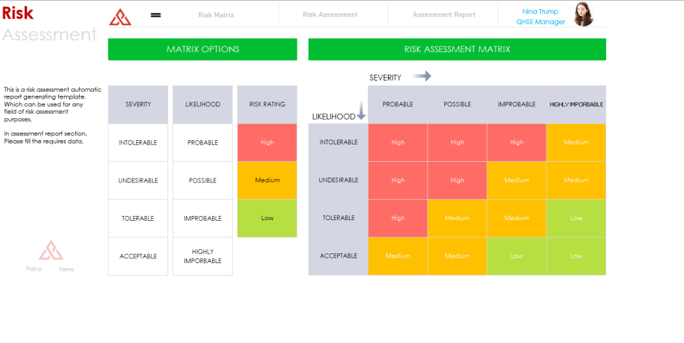 Risk Matrix Template Excel