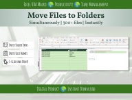 Move Files to Folders - Automatic Tool, using Excel Macro VBA - Works ...
