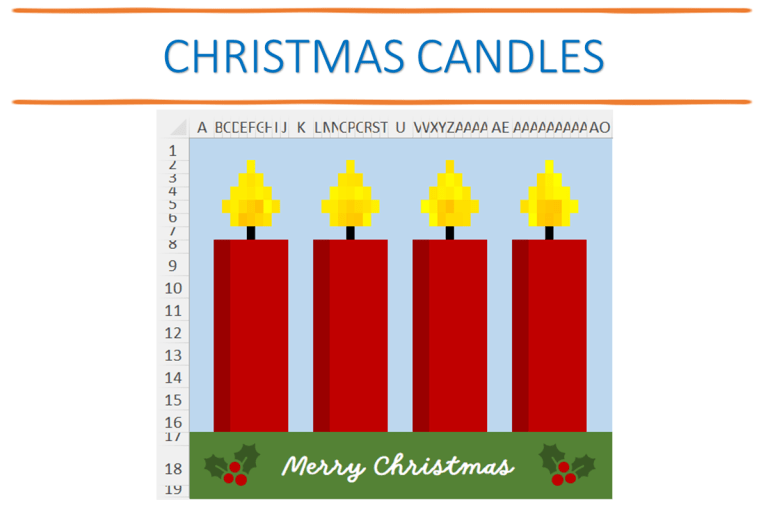 Simulate Christmas candles in Excel - Eloquens