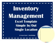 Simple In/Out Inventory Management Excel Template - 1 Location - - Eloquens