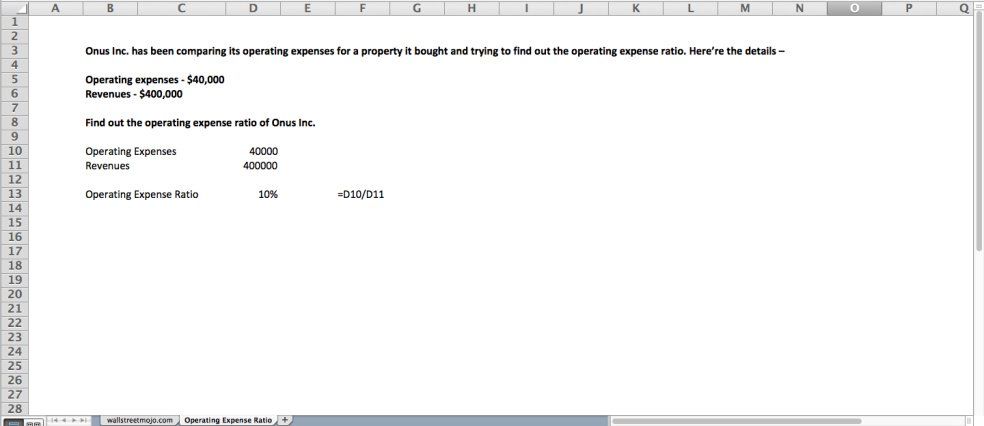 Operating Expense Ratio Excel Template - Eloquens