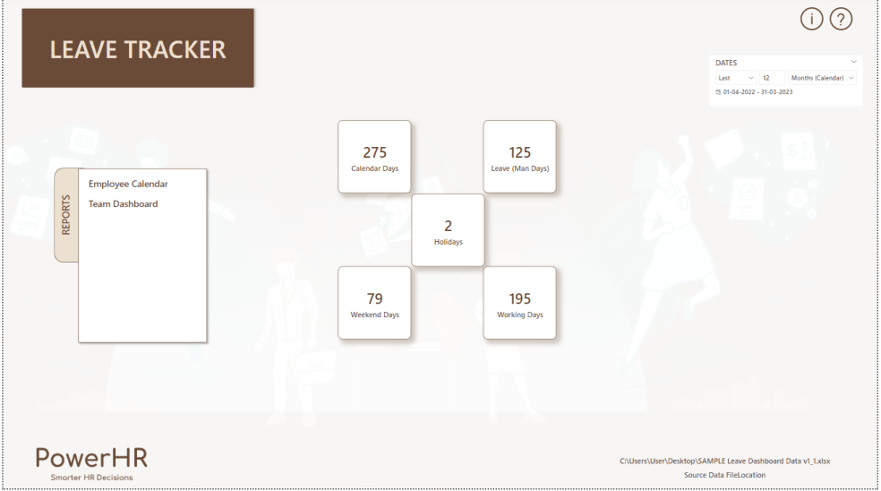 Leave Tracker Power BI Template - Eloquens