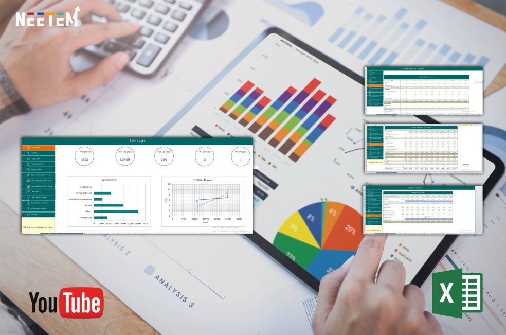 Feasibility studies template for 10 years financial model - Eloquens