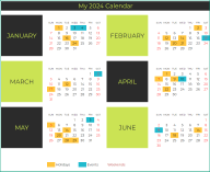 Google Sheets Calendar 2024 with 24 Formats – FREE Download - Eloquens