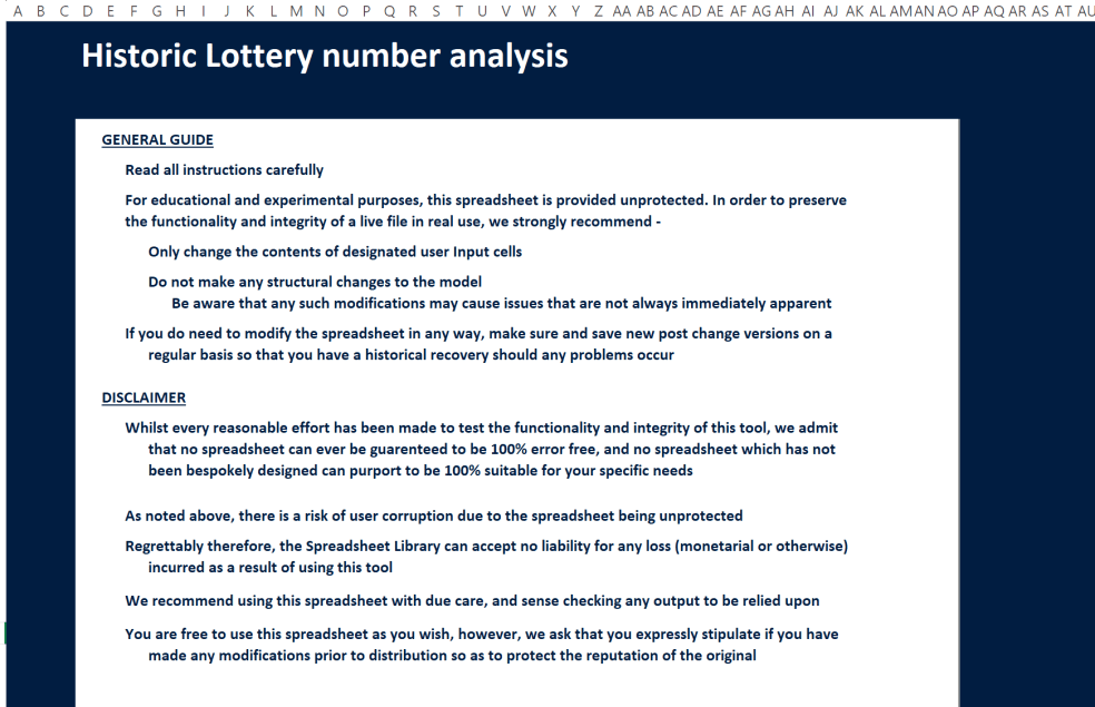 Excel-Based Lottery Analysis Tool: Unleash the Power of Probability - Eloquens