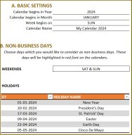 Google Sheets Calendar Template – Google Sheets Calendar 2024,2023 or ...