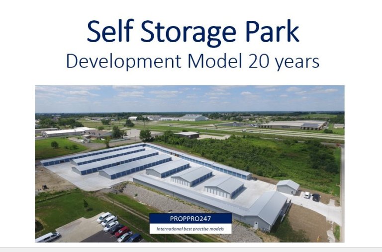 Self-Storage Park Development Model 20 years - Three Statement Analysis ...