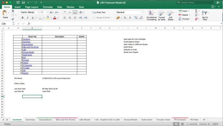 LBO Excel Model - with Capital Structure Analysis - Eloquens