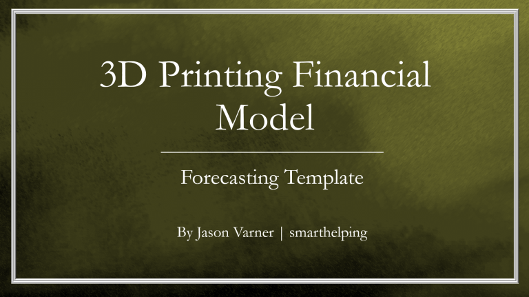 3D Printing (B2C) Excel Financial Model - Eloquens