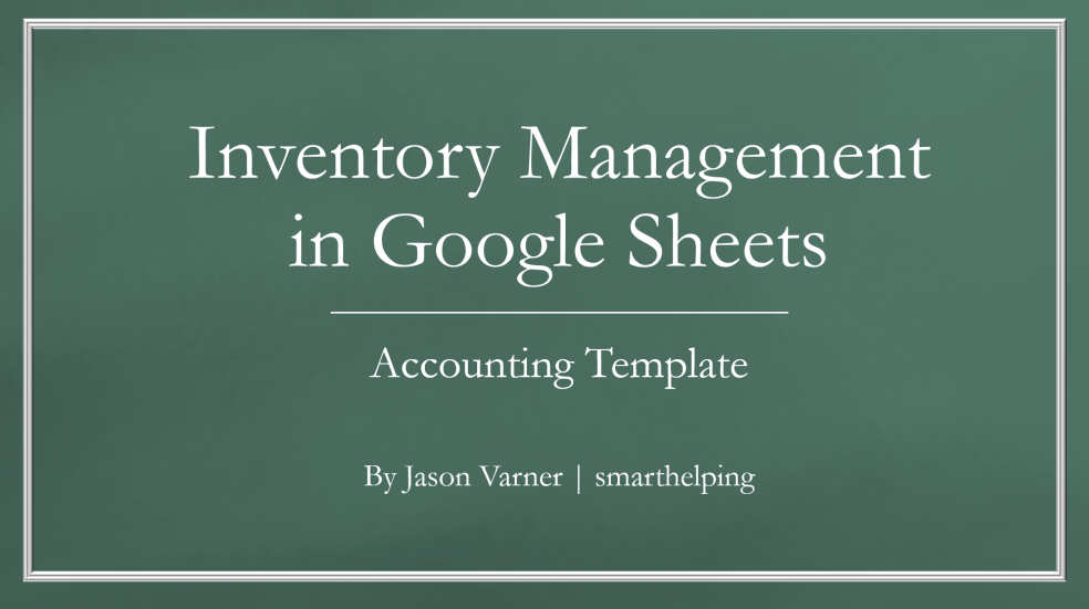 Google Sheets Inventory Management System - Eloquens Google Sheets Inventory Management System - Eloquens
