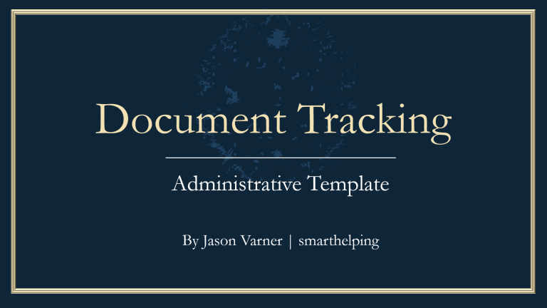 Document / Project Tracking Template - Eloquens
