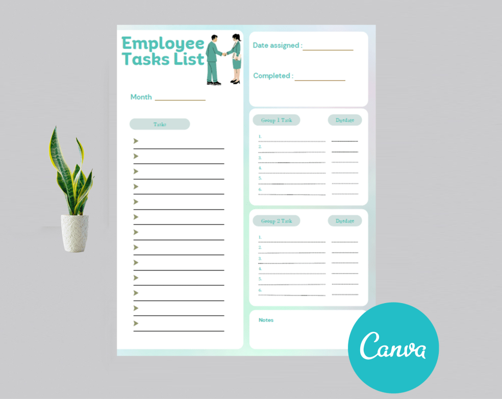 Employee Tasks List - Eloquens