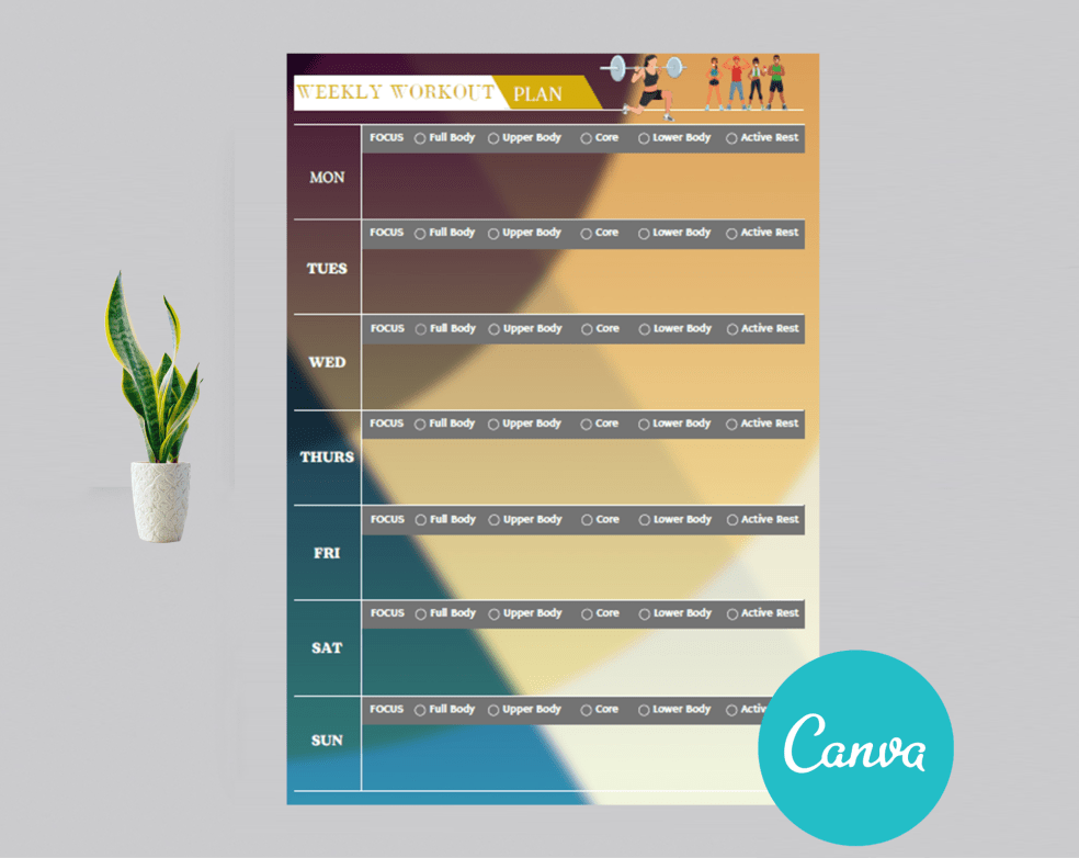 Weekly Workout Planner - Eloquens