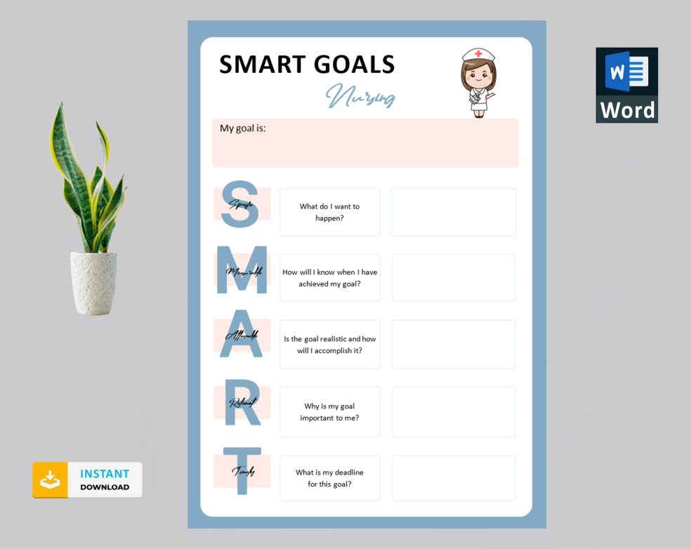 Smart goals for nurse template - Eloquens