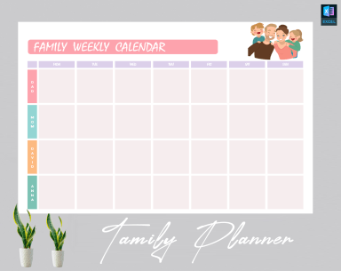Family weekly Planning Template - Eloquens