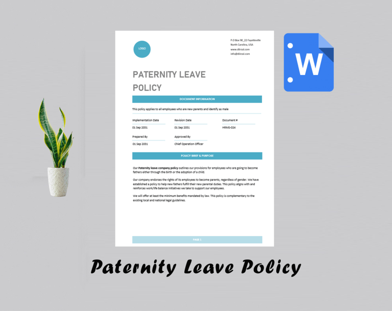 Paternity Leave Policy Template - Eloquens