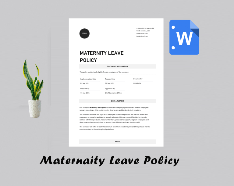 Maternity Leave Policy Template - Eloquens