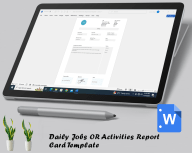 Daily Jobs OR Activities Report Card Template - Eloquens