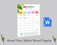 Animal Farm Medical Record Template - Eloquens
