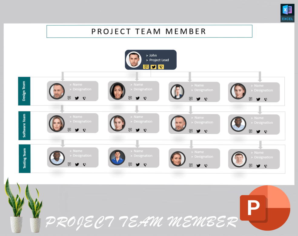 Project Team Organization Chart - Eloquens