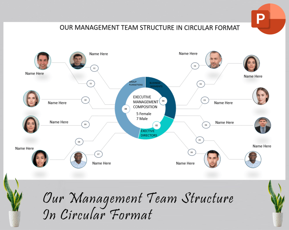 Management Team Structure In Circular Format - Eloquens