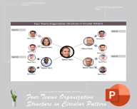 Four Teams Organization Structure in Circular Pattern - Eloquens