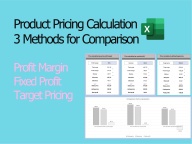 Product Pricing Calculation | Sales Price Calculation Model | Excel ...