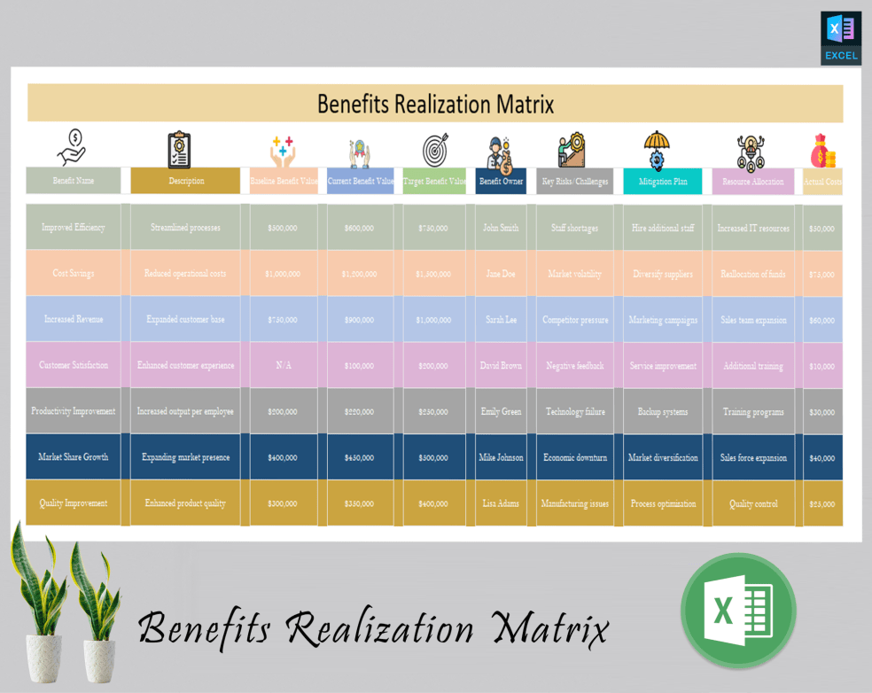 Benefits Realization Matrix - Eloquens