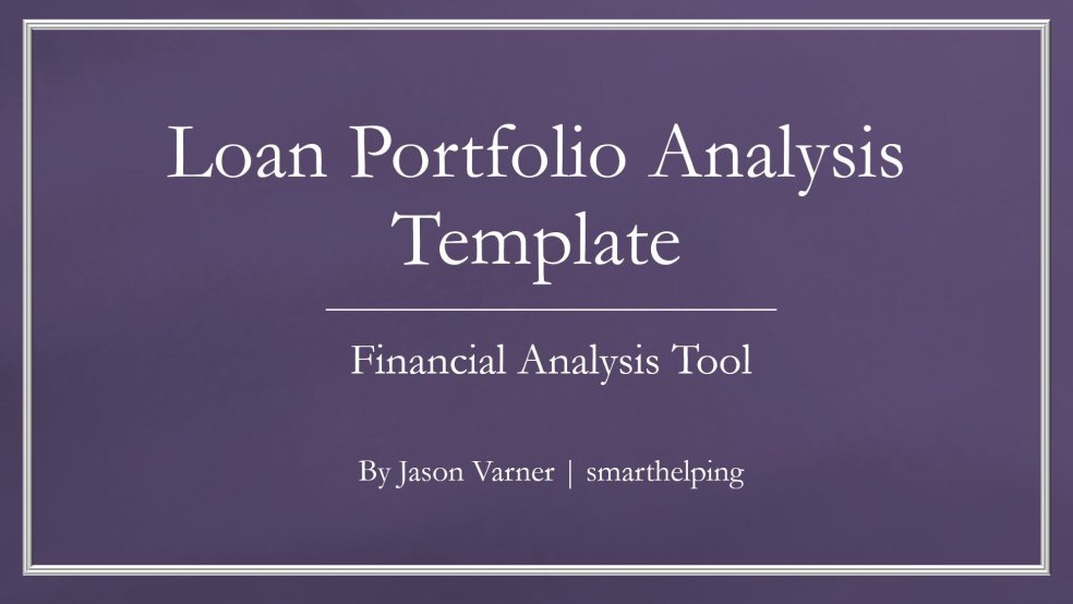 Loan Portfolio Analysis Template - Eloquens