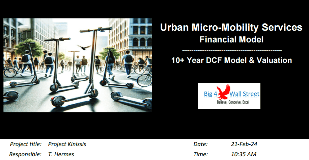 Urban Micro-Mobility Services Financial Model (10+ Yrs. DCF and ...