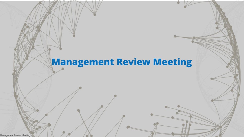 Management Review Meeting - Eloquens