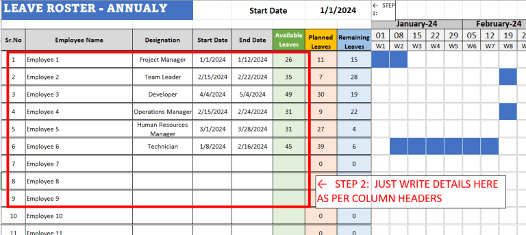 Leave Management Roster - Annualy - Eloquens