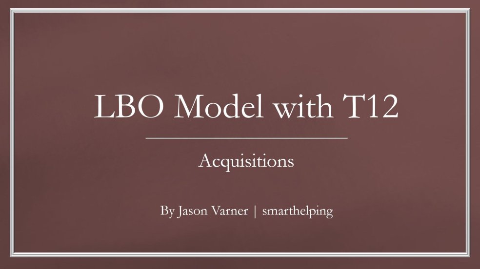 T12 Business Acquisition Template - Eloquens