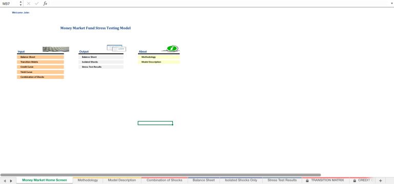 Stress Testing Money Market Fund Excel Model - Eloquens