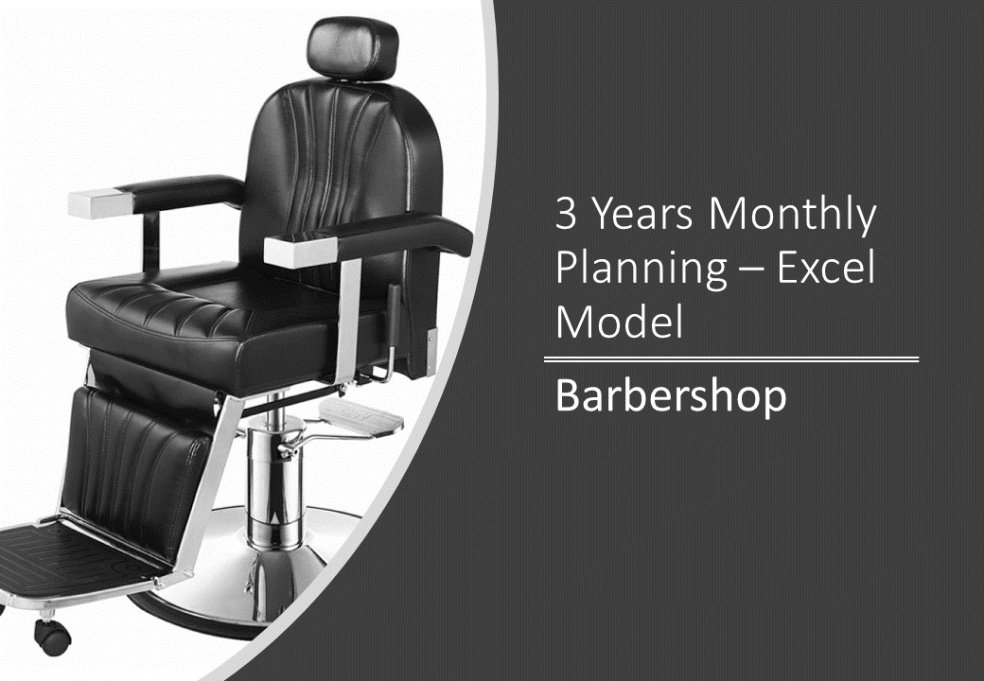 Monthly Planning Model - Barbershop - 3 Years Excel Model - Eloquens