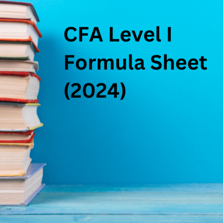CFA Level I Formula Sheet (2024) - Eloquens