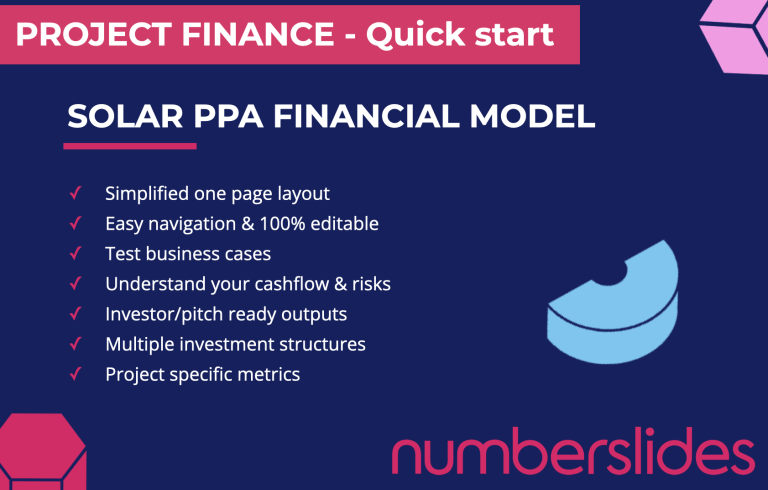 Solar PPA Financial Model Template - one page model - Eloquens