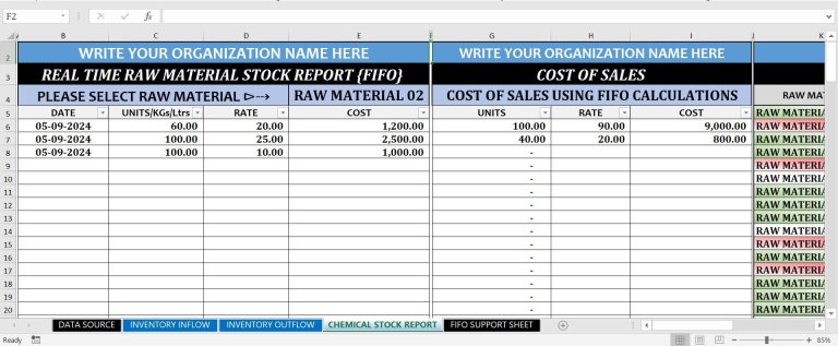Automatic FIFO Inventory Costing for Single or Multi Products/Raw ...