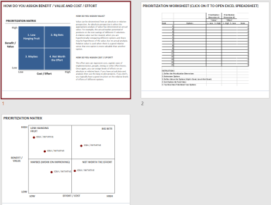 Prioritization Matrix Worksheet - Eloquens