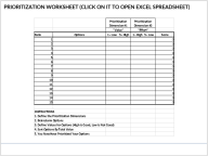 Prioritization Matrix Worksheet - Eloquens