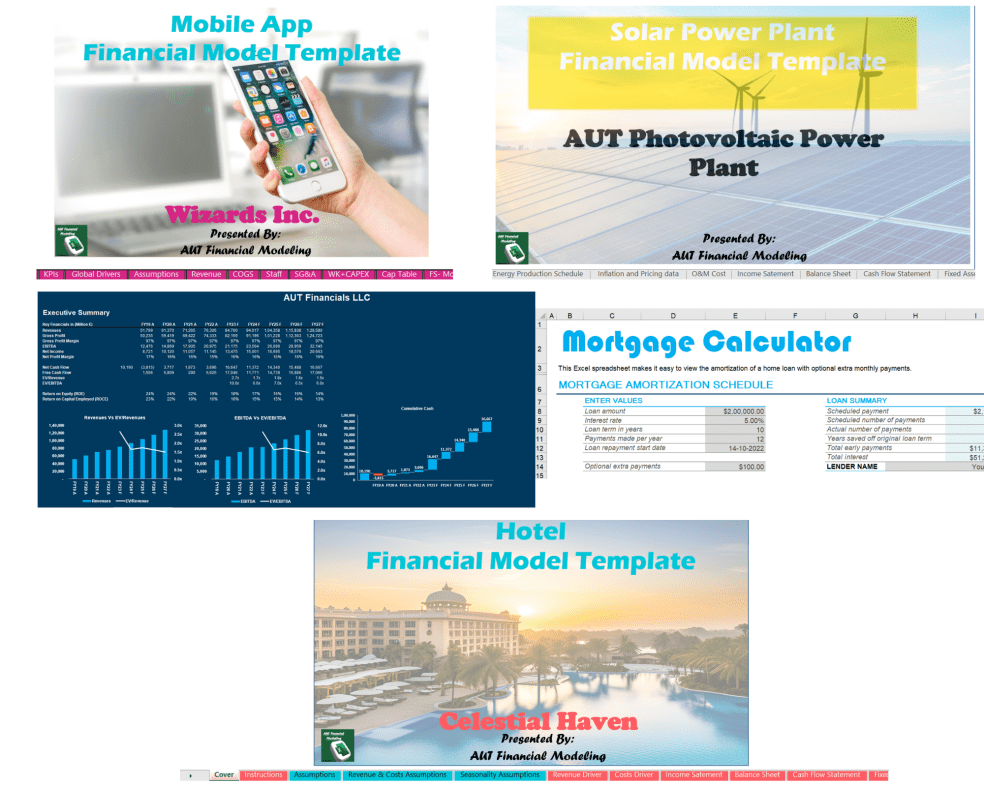 PDF preview version of all financial model templates - Eloquens