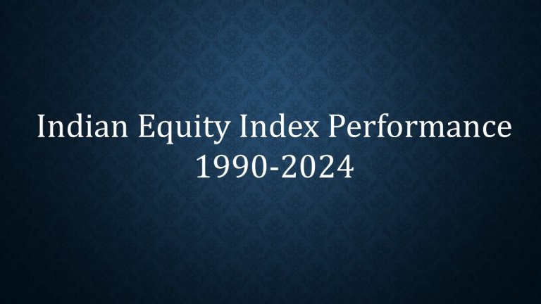 Indian Equity Index Performance 1990-2024 - Eloquens
